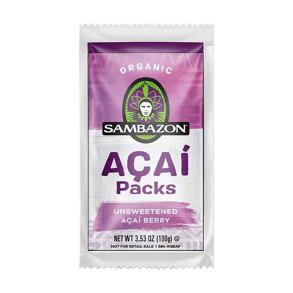 Helado de Acaí Orgánico Sin Azúcar 100g (3.5 oz) - - Abasto Vegano